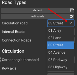 Apply and Edit Roads in Lower Density and Parcels