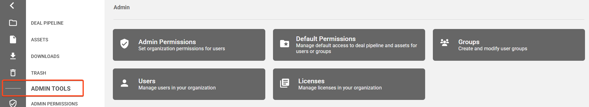 What are Admin Tools?