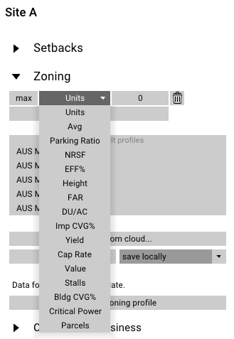 How do I define a Zoning Profile and Specify Deal Metrics?
