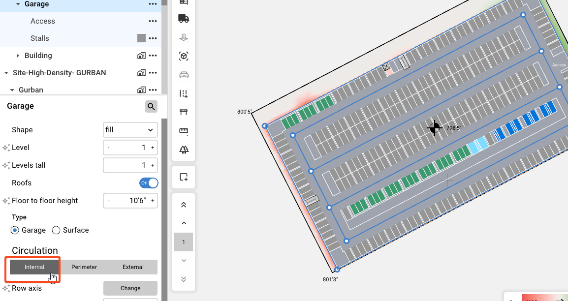 How can I adjust the Circulation type of a High Density/Gurban Solve?