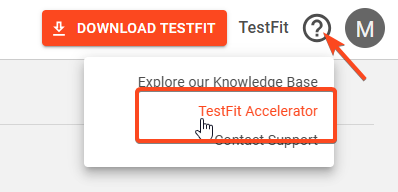 Accessing the TestFit Accelerator