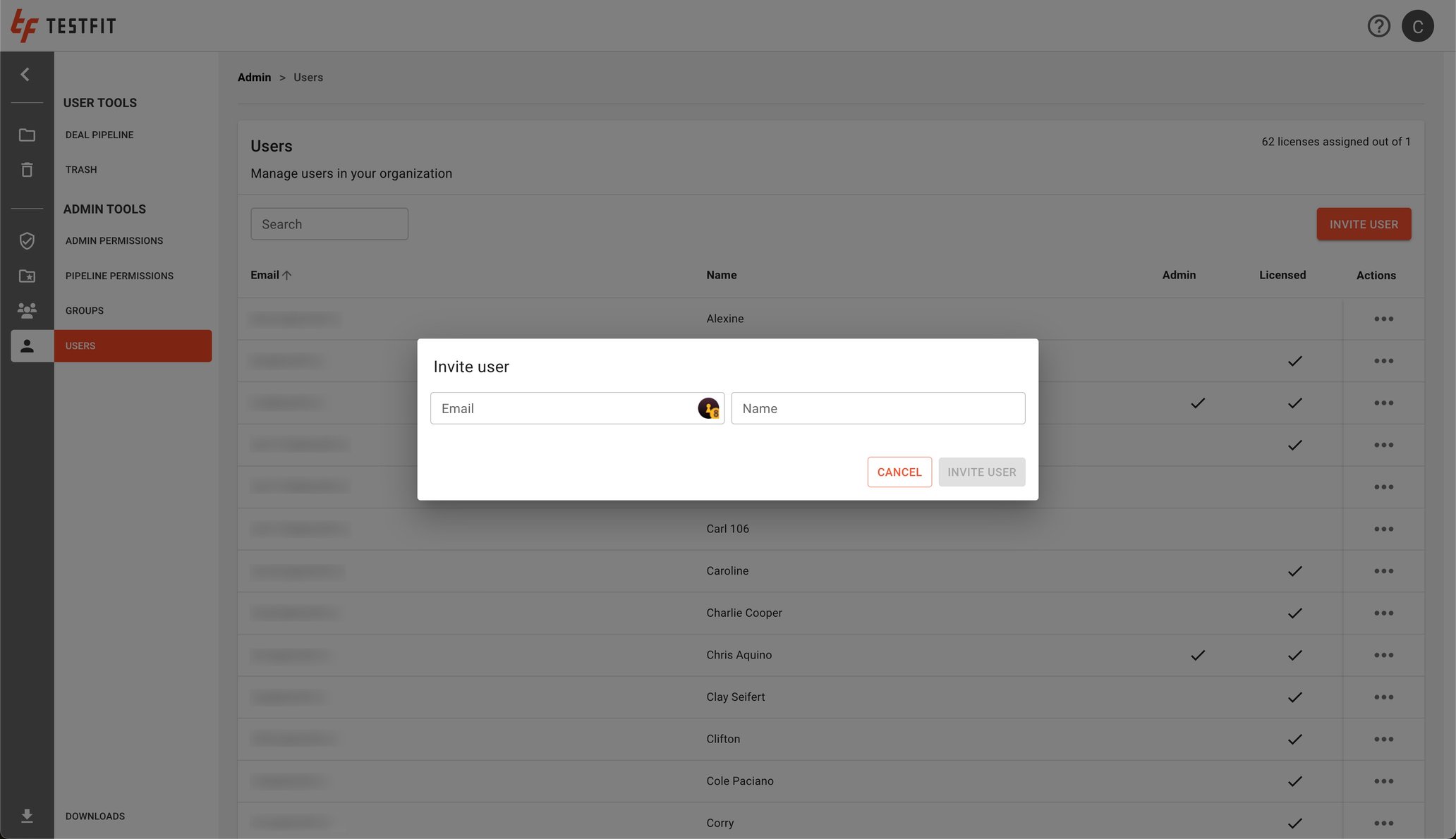 Adding a user to your company account