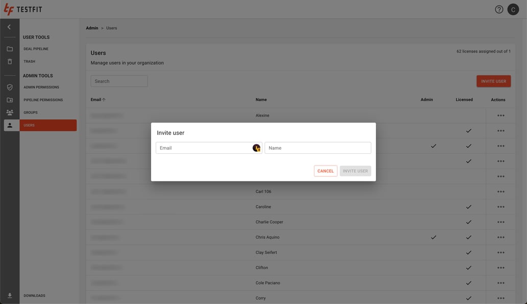 Adding a user to your company account