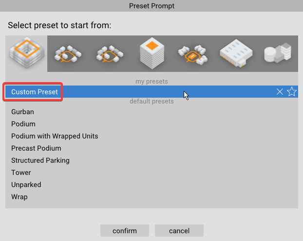 Creating a Building Preset